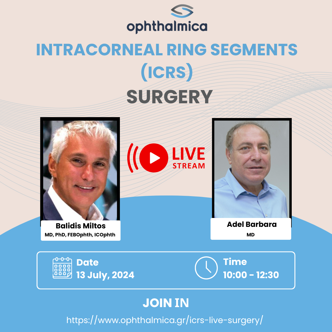 IntraCorneal Ring Segment (ICRS) Live Streaming Surgery | Adel Barbara ...